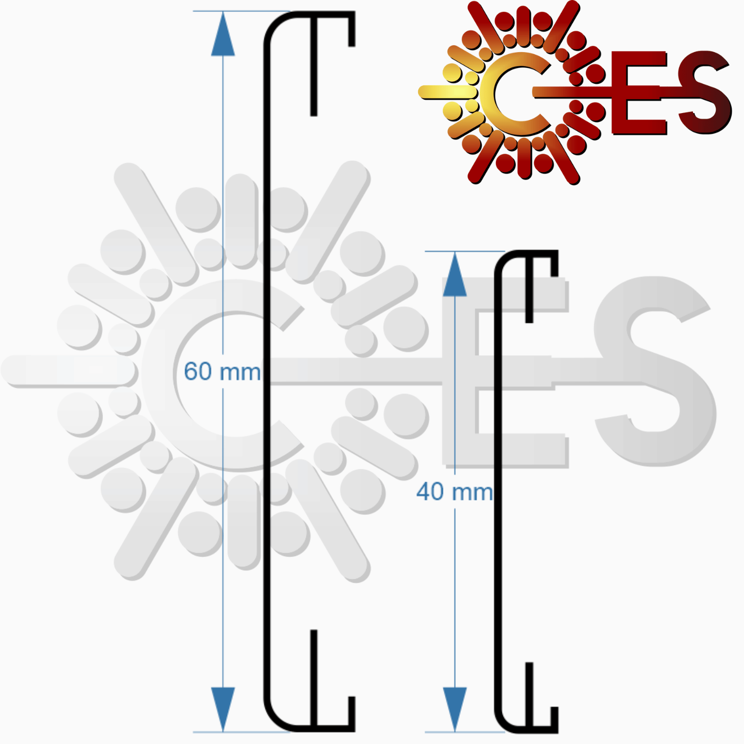 60 mm Dual Aluminium Extrusion Black; Cut to your Requirements ...