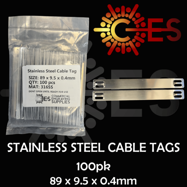 89 x 9.5mm Stainless Steel Cable Tags 0.4mm 316SS Pk100 – Commercial ...
